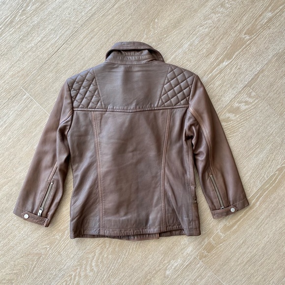 All Saints | Jackets & Coats | All Saints Limited Edition Brown Biker Leather Jacket Size | Poshmark